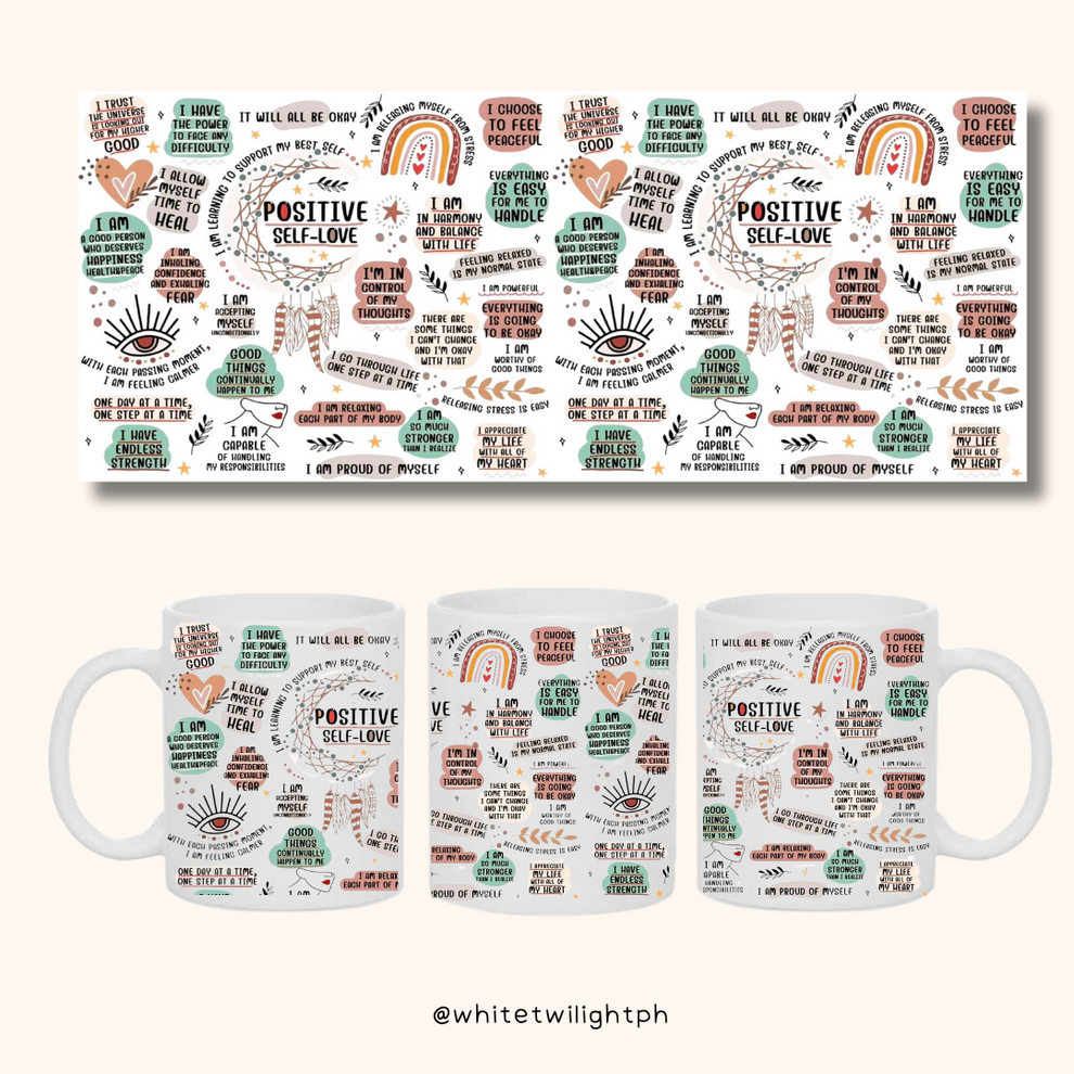 WTP The Positive Self Mug, 11 oz | Aesthetic, Self Care, Motivational ...
